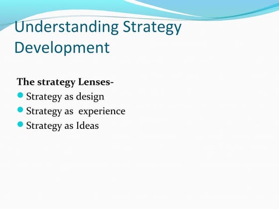 Understanding strategic development | PPT
