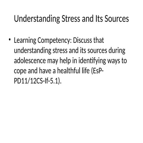 Understanding_Stress_Presentation. GRADE 11 | PPTX