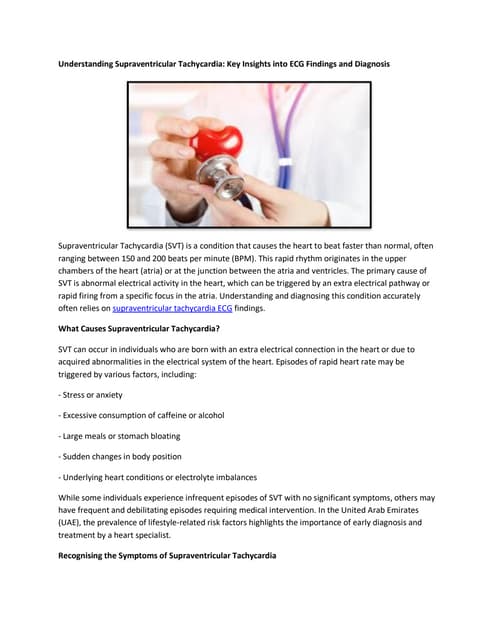 Supraventricular Tachycardia Ecg Invention Functionality And Its