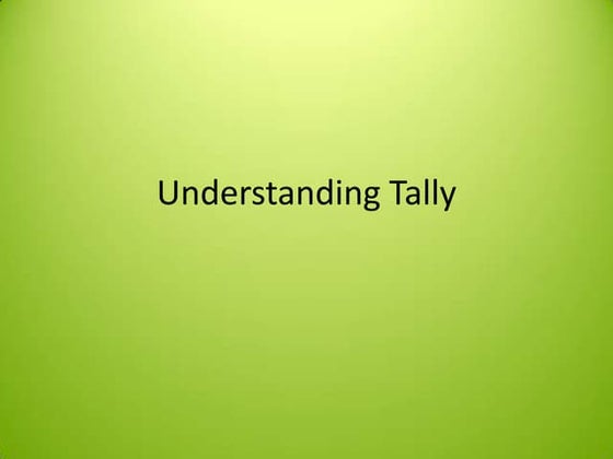 Basic tally notes | PDF | Stocks and Bonds | Personal Investing