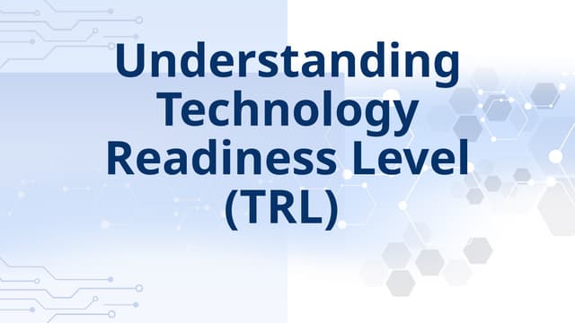 Technology Readiness Levels | PPTX | Computer Software and Applications | Computing