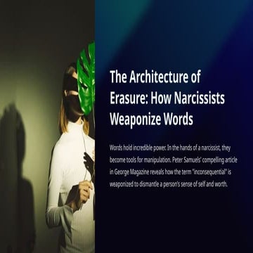 Understanding The Architecture of Erasure Narcissists and the Power of ...