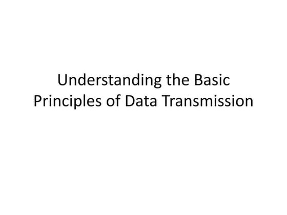 Data Communications And Computer Networks Ppt