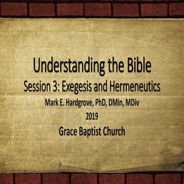 Understanding the bible session 3 | PPTX
