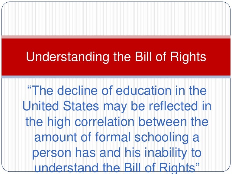 Understanding the Bill of Rights