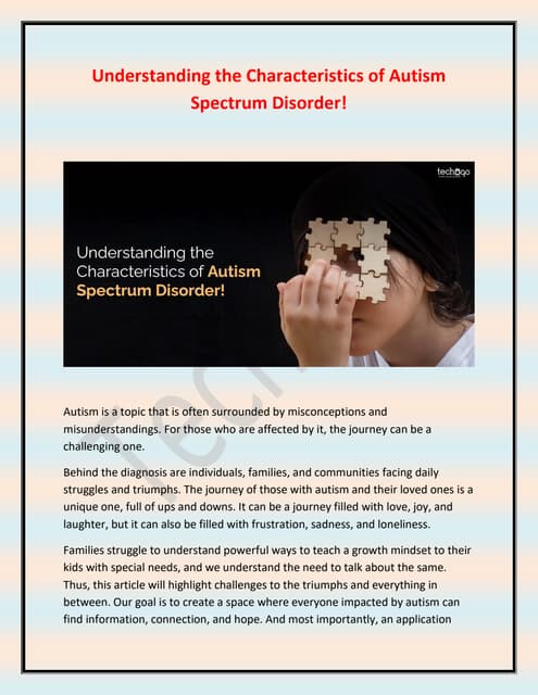 Autism Spectrum Disorder, Know everything about it .pptx