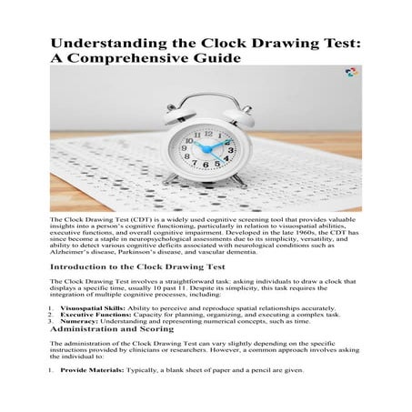 Understanding the Clock Drawing Test: A Comprehensive Guide | The ...
