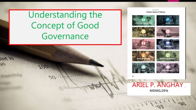 Good Governance : Origin, concepts and components | PDF