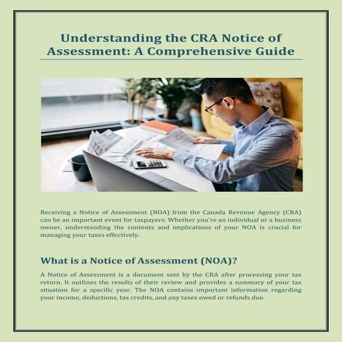 Understanding the CRA Notice of Assessment | DOCX | Personal Taxes ...