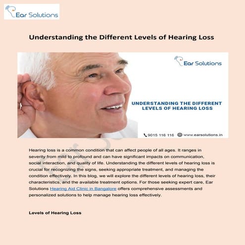 Understanding the Different Levels of Hearing Loss | PDF