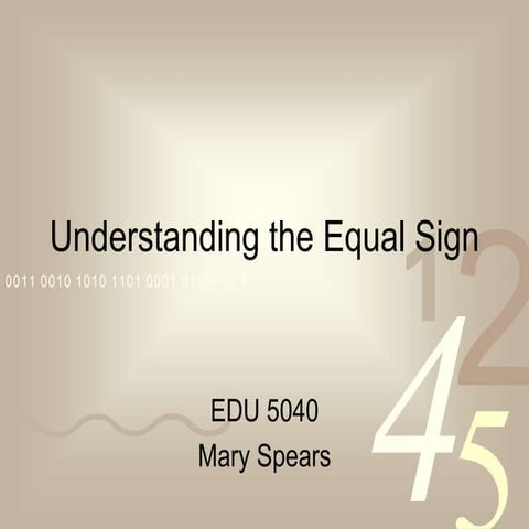 Understanding the equal sign pp | PPTX