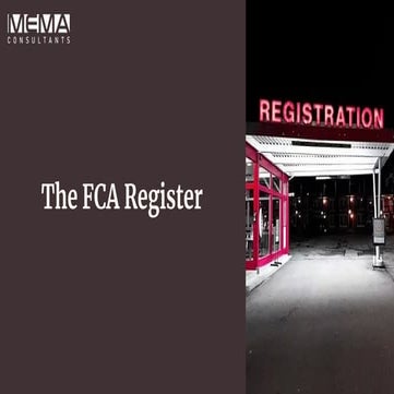 Understanding the FCA Register: A Guide for Regulated Firms | PDF