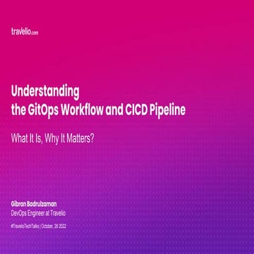 Understanding The Gitops Workflow And Cicd Pipeline What It Is Why It Matters Ppt 