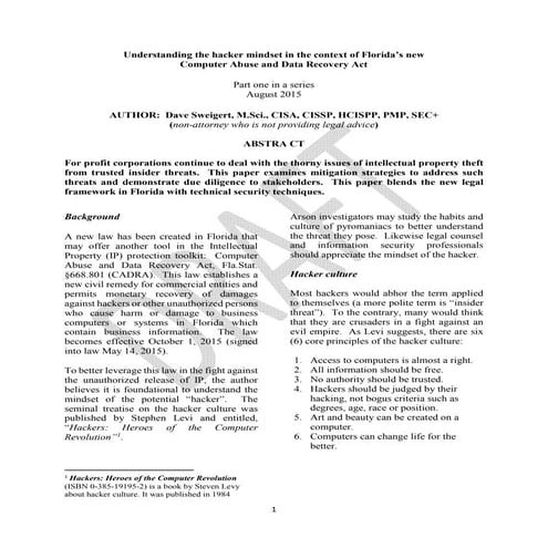 Understanding the Computer Abuse and Data Recovery Act, Fla.Stat. §668. ...