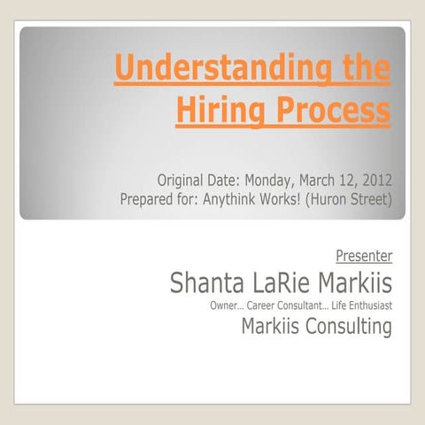 Understanding the hiring process | PPTX