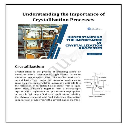 Understanding the Importance of Crystallization Processes.pdf | Chemistry | Science
