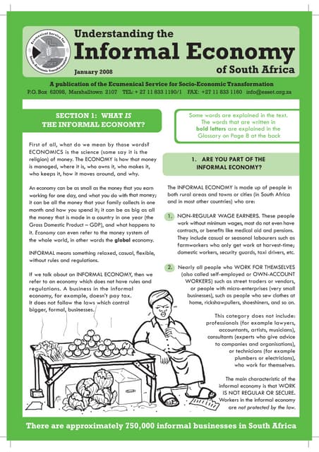 Harnessing the potentials of the informal sector for sustainable ...