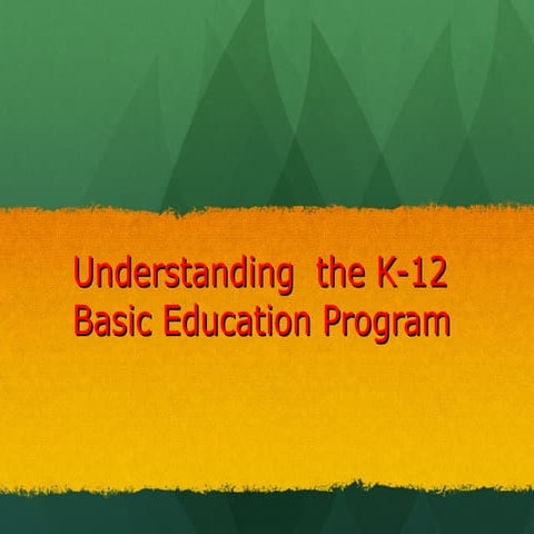K to 12 Curriculum