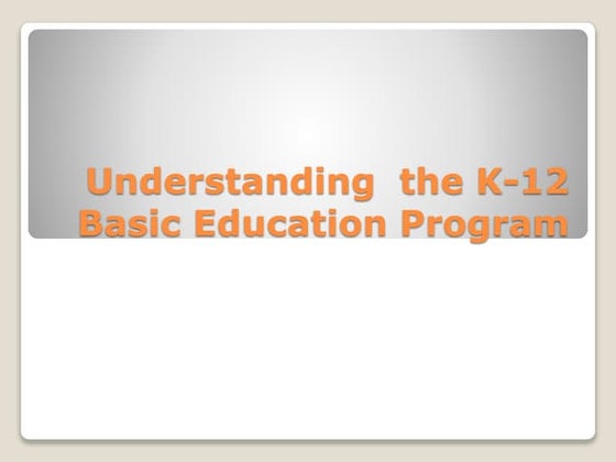 THE ENHANCED BASIC EDUCATION ACT OF 2013 (K TO 12) | PPTX | Secondary Education | Education