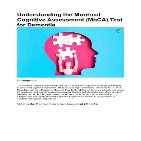 Montreal Cognitive Assessment (MoCA) Test for Dementia | The ...