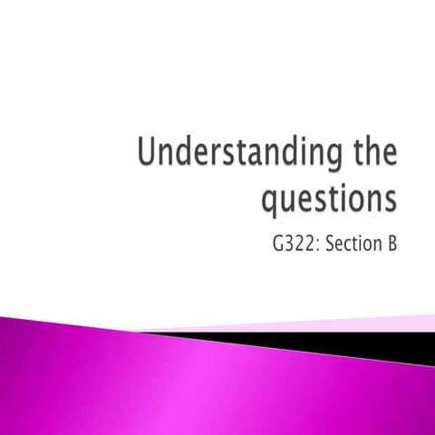Understanding the questions | PPTX