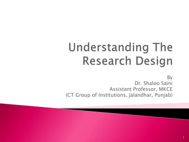 Understanding the Descriptive/ Diagnostic Research Design | PPTX