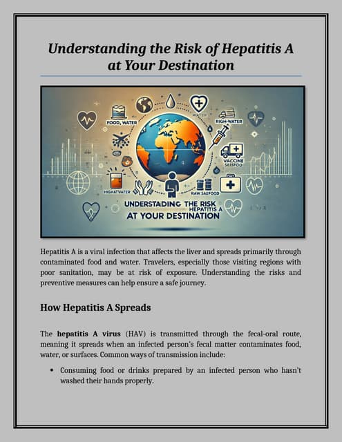 Hepatitis A – Causes, Symptoms, Treatment and Prevention | PDF