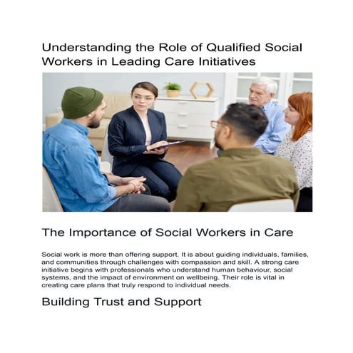 Understanding the Role of Qualified Social Workers in Leading Care ...