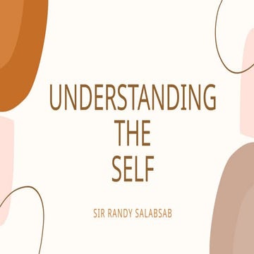 Understanding the Self.pptx ************ | PPT