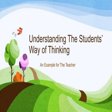Understanding the students' way of thinking | PPT