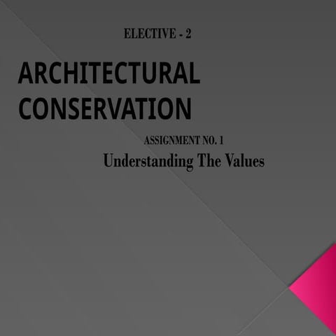 understanding the values in conservation | PPTX