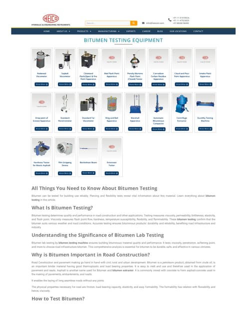 Presentation On Bitumen Tests. Bitumen: A Critical Component in Road ...