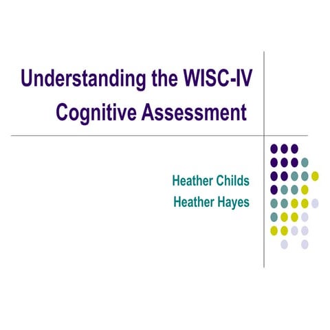 WISC-V. for understanding and mutual learning | PPTX
