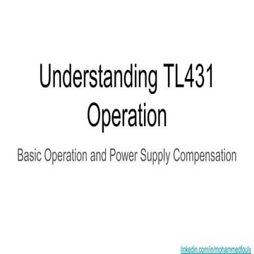 Understanding TL431 Operation - Basic Operation and Power Supply Compensation | PDF
