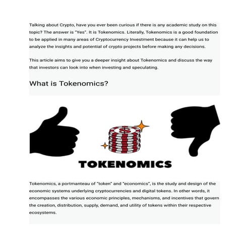 Understanding Tokenomics as a Tool for Investment and Speculation.pdf