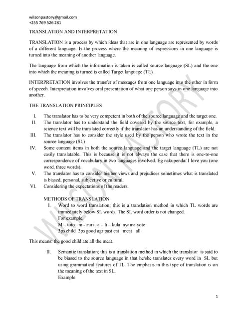 Understanding translation and interpretation | PDF Understanding translation and interpretation | PDF