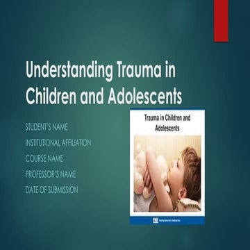 Dealing with trauma a tf-cbt workbook for teens | PDF