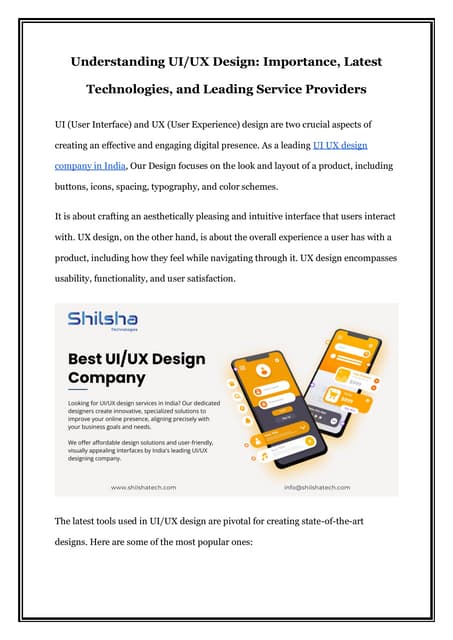 What are the Key Features of UI UX Technology? - Croma Campus | PDF
