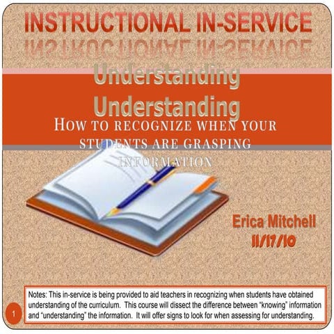 Understanding understanding with notes | PPTX