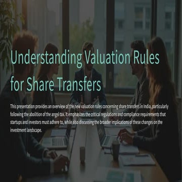 Understanding Valuation Rules for Share Transfers (Post Angel Tax ...