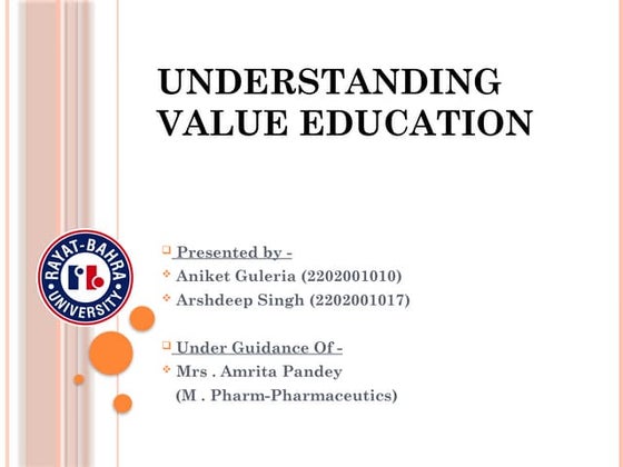 Human values | PPTX | Secondary Education | Education