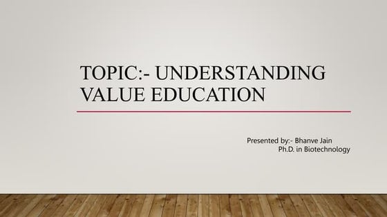 value Education | PPTX