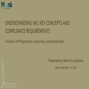 Understanding Vat Key Concepts And Compliance Requirementspptx