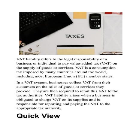 Understanding Vat Liability A Beginners Guidepdf