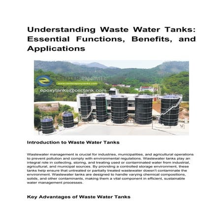 Process Water Tanks_ Essential Benefits, Applications, and Selection ...