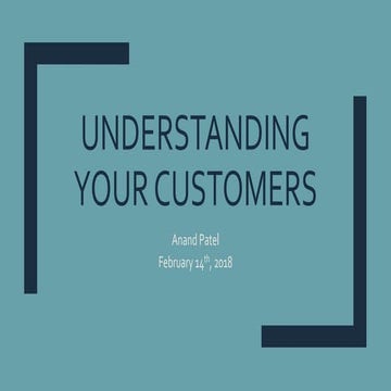 Understanding your customers | PPT