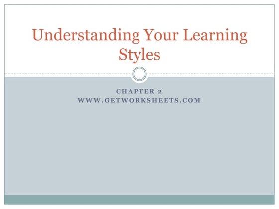 Learning style ppt | PPT