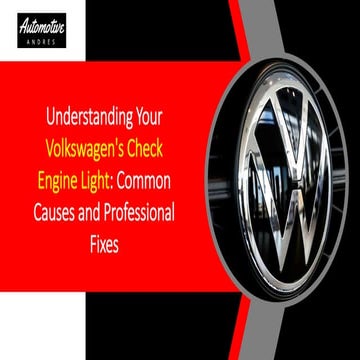 Understanding Your Volkswagen's Check Engine Light Common Causes and ...
