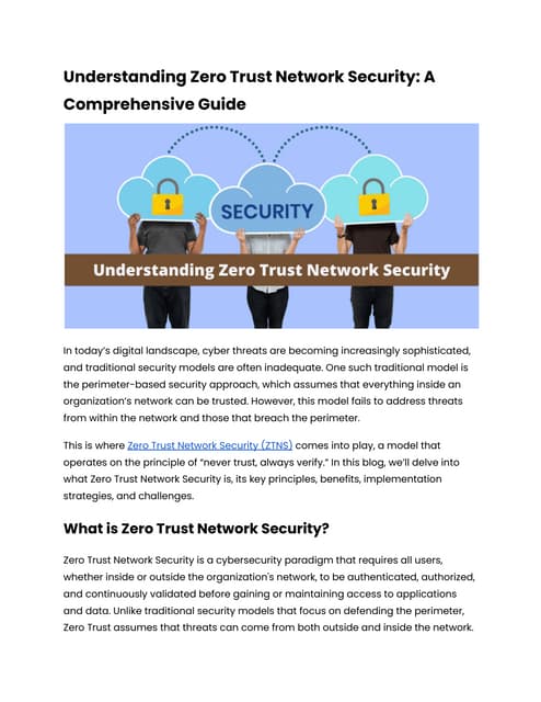Zero Trust Network Access | PPTX | Information and Network Security | Computing