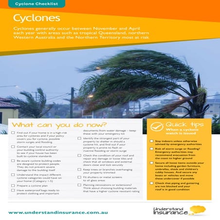 Understand Insurance - cyclone factsheet | PDF